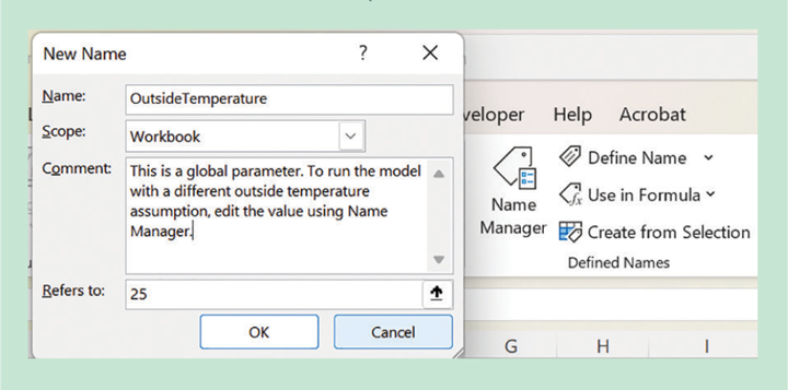 Modelling With Excel Part 2 Naming Conventions Features The Chemical Engineer